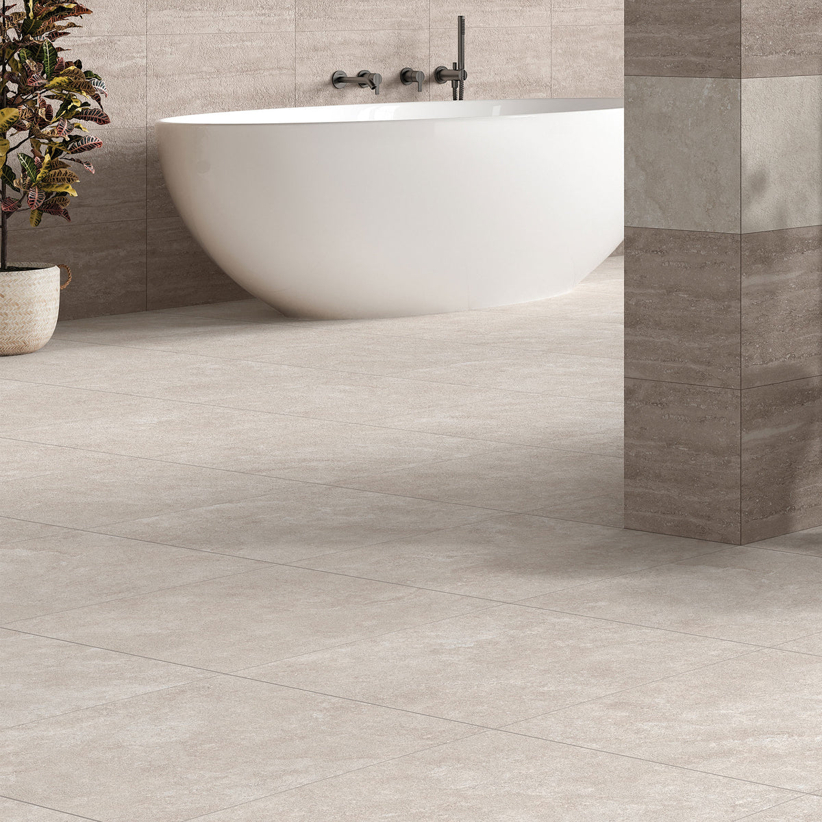 Avani Crema Cross Cut Rectified Matt Tile 60 x 60cm – Tiles and ...