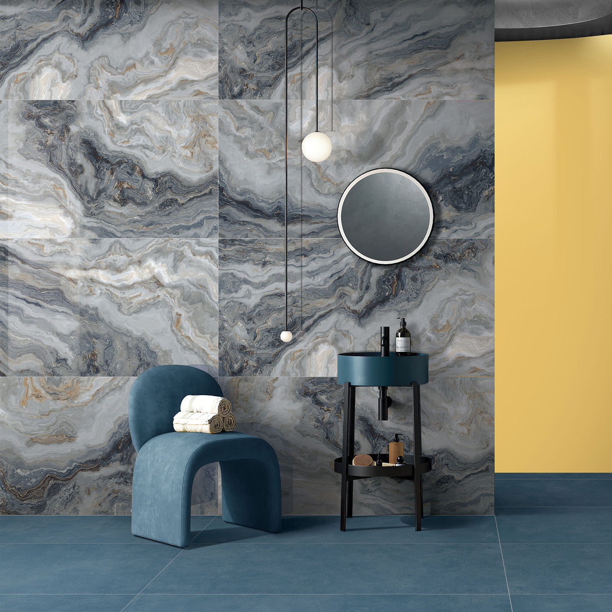 Caspian Blue Polished Tile 60 x 120cm – Tiles and Bathrooms Online