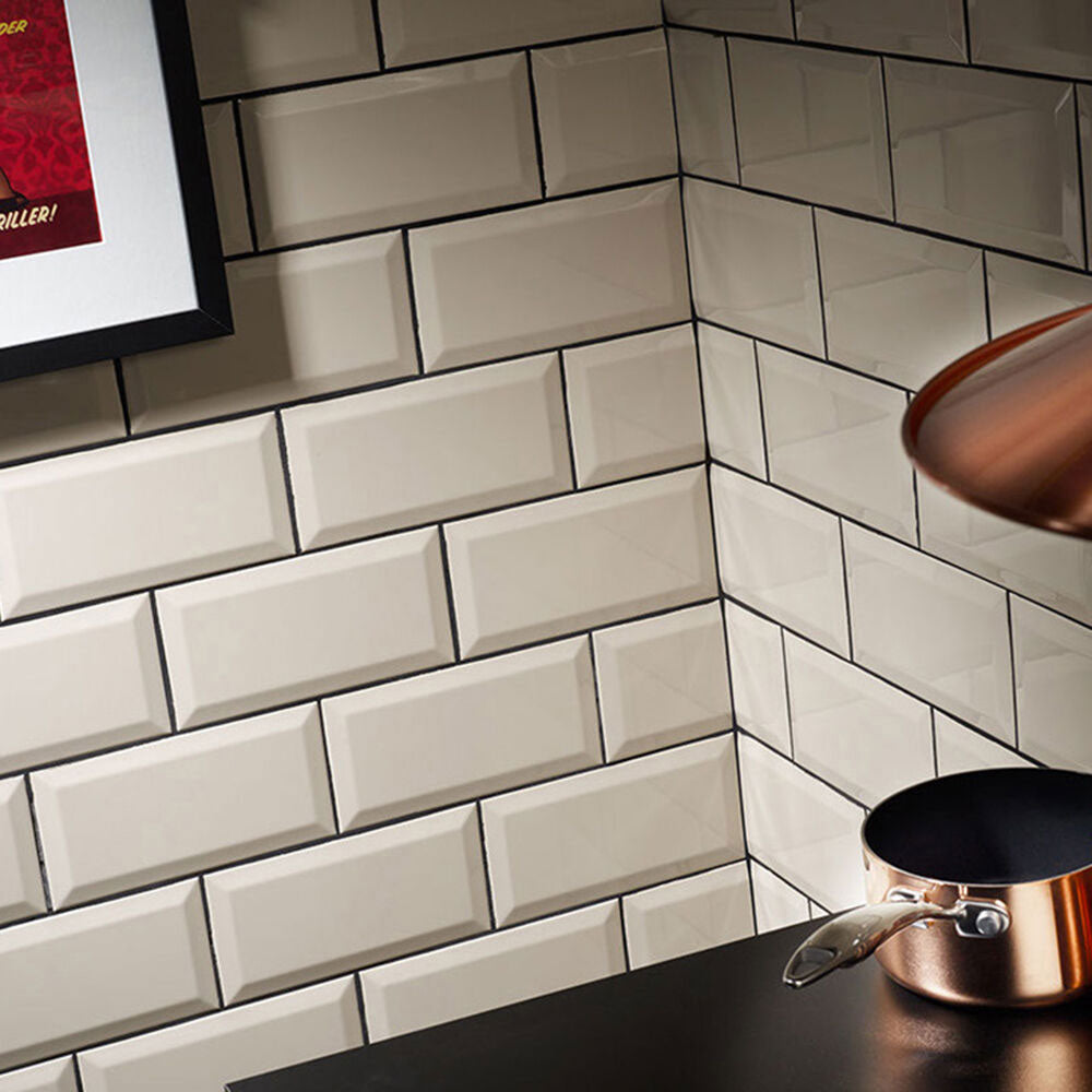 Metro Bone Gloss Ceramic Wall Tile 100 x 200mm – Tiles and Bathrooms Online