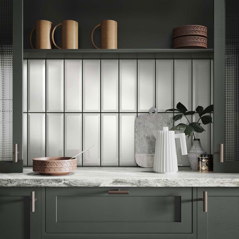 Metro White Gloss Ceramic Wall Tile 100 x 300mm – Tiles and Bathrooms ...