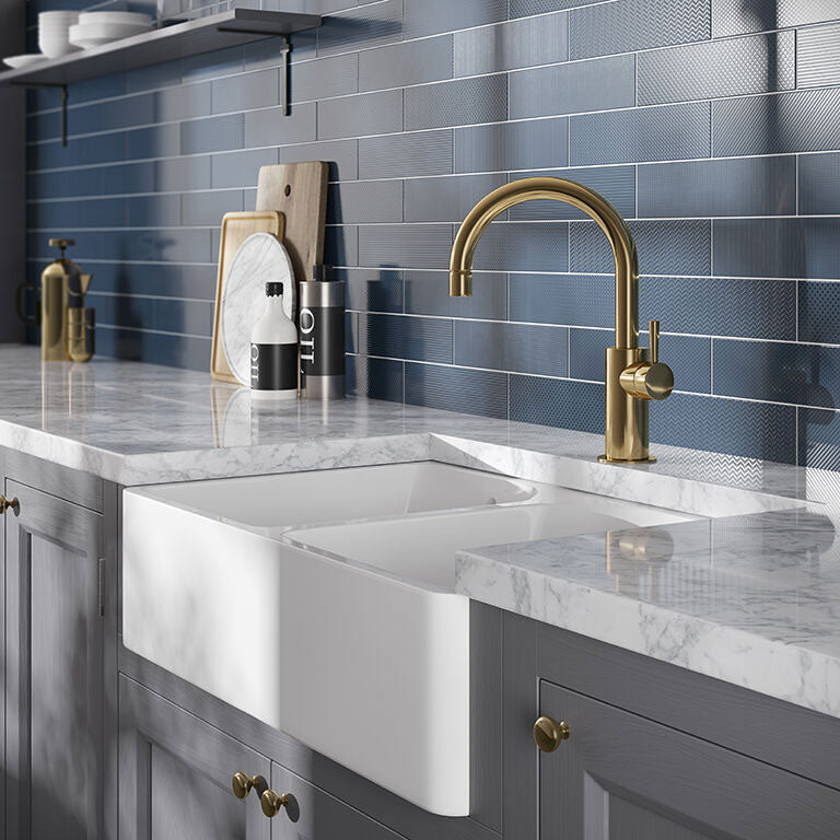 Mira Patterns Denim Gloss Ceramic Wall Tile 75 x 300mm – Tiles and ...