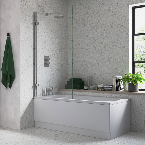 Tabo Hinged Straight Edge Bath Screen – Tiles and Bathrooms Online