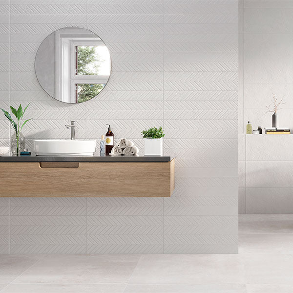 Azulev Cannes Spike Blanco Tile 30 x 60cm – Tiles and Bathrooms Online