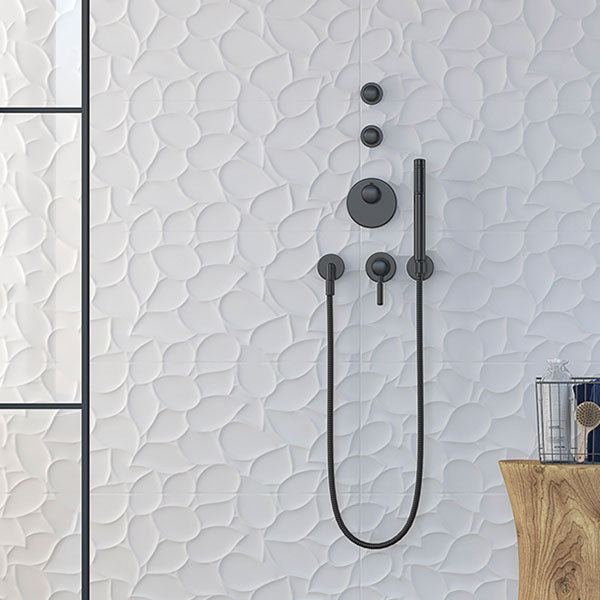 Azulev Colours Leaf White Relief Tile 33 x 100cm – Tiles and Bathrooms ...