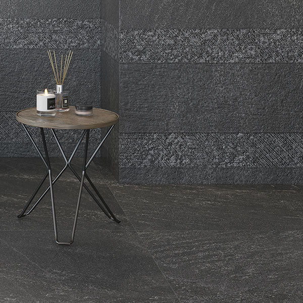 Azulev Slate Stone Anthracite Outdoor Tile 100 x 100cm – Tiles and ...