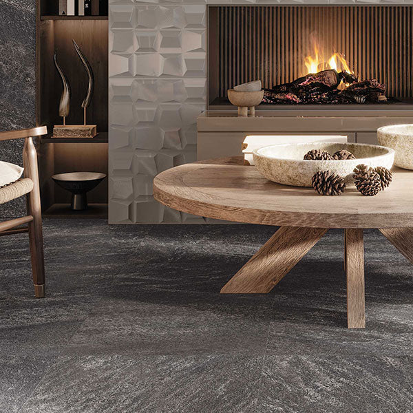 Azulev Slate Stone Anthracite Tile 60 x 60cm – Tiles and Bathrooms Online