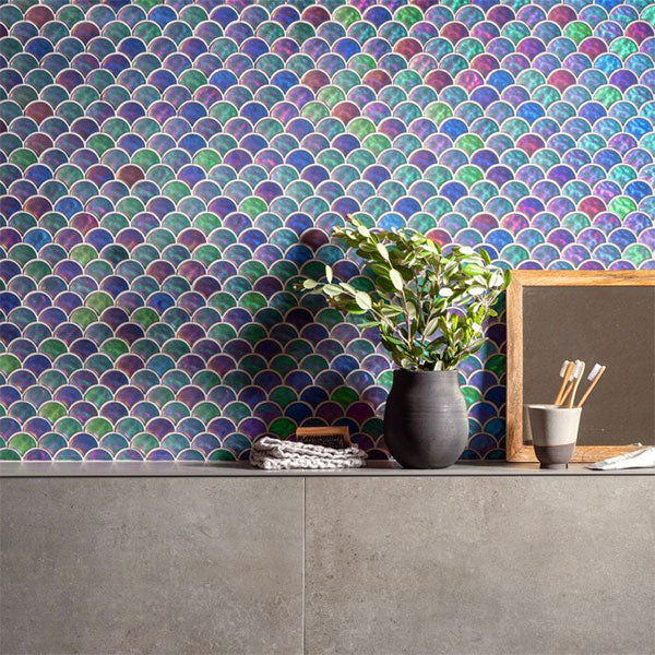 Original Style Aqua Scale Frosted Mosaic 25.6 x 29.6cm – Tiles and ...
