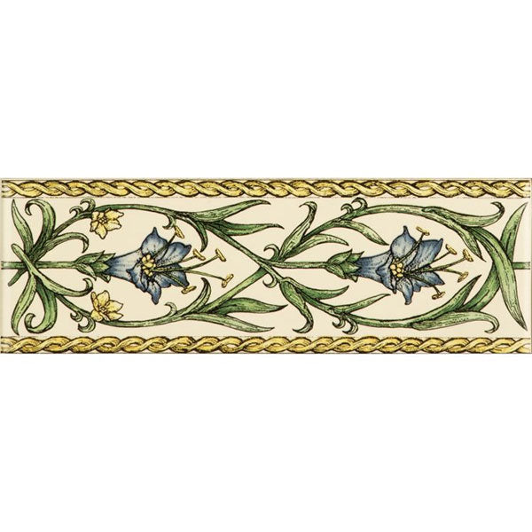 Original Style Trumpet Gentian Blue Border Tile – Tiles and Bathrooms ...