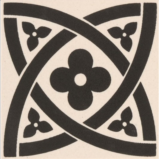 Galway Motif Black on Dover White Tile by Original Style – Tiles and ...