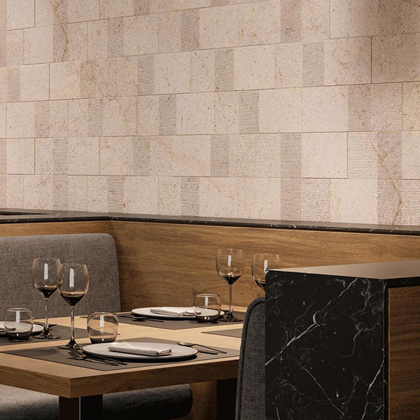 100354832 Porcelanosa Block Dorcia Marfil Decor Tile 59.6 x 150cm ...