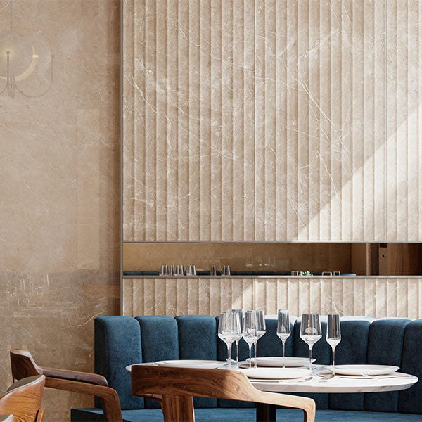 100354904 Porcelanosa Line Beige Velluto Decor Tile 59.6 x 150cm ...