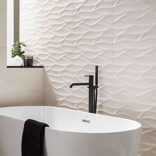 Porcelanosa Ona Blanco Tile 25 x 44.3cm – Tiles and Bathrooms Online
