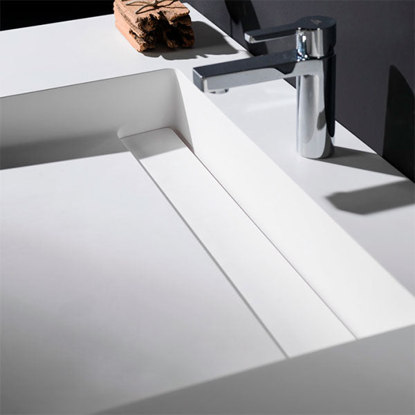 Porcelanosa Ras Krion Wall Hung Washbasin & Worktop 80 x 54cm – Tiles ...