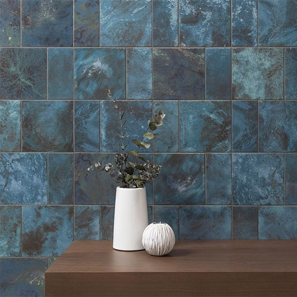100344294 Porcelanosa Fiji Blue Ceramic Wall Tile 20 x 20 cm – Tiles ...